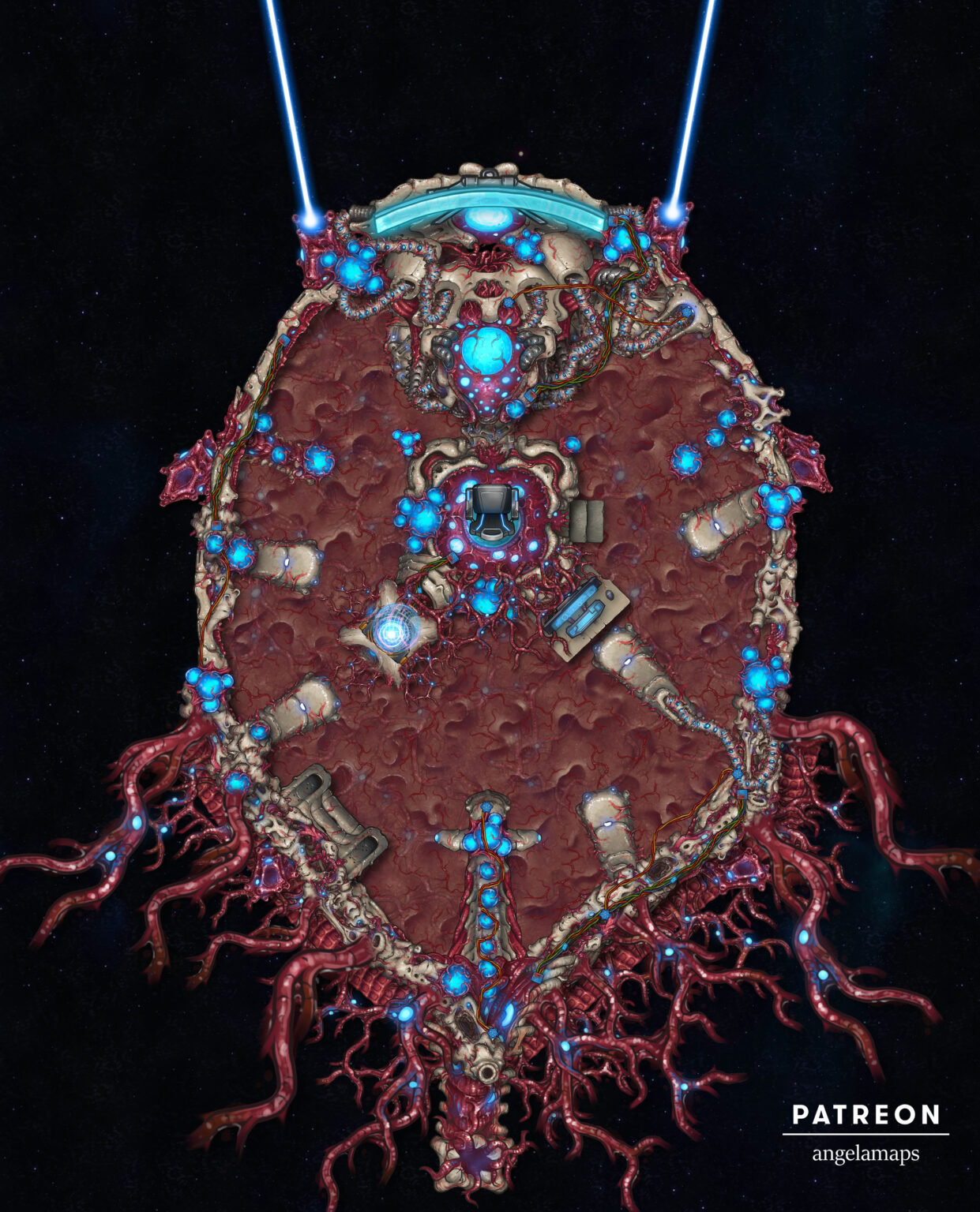 Bioship – Angela Maps – Free Battle Maps for TTRPGs