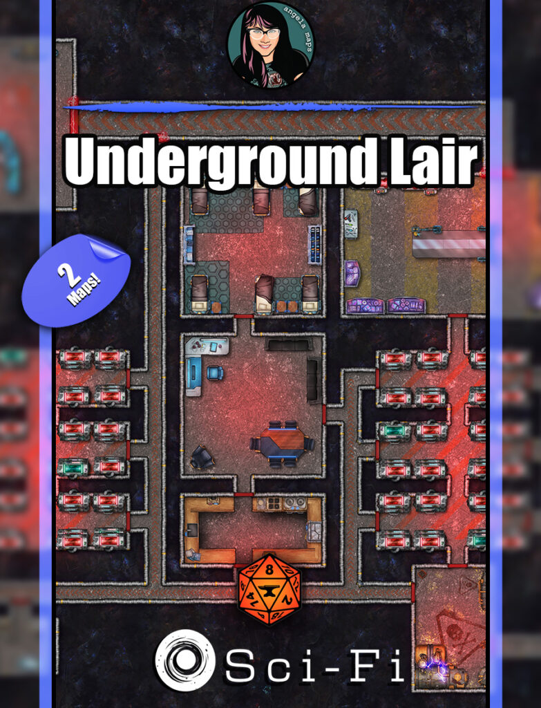Underground Lair – Angela Maps – Free Battle Maps for TTRPGs