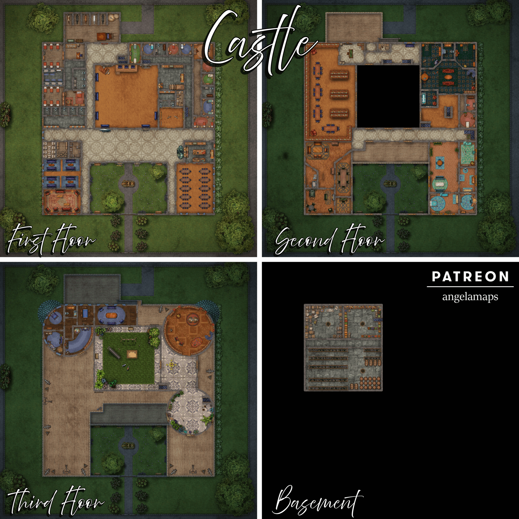 Castle – Angela Maps – Free Battle Maps for TTRPGs