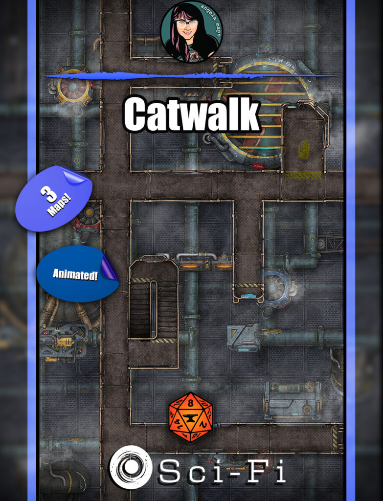Catwalk – Angela Maps – Free Battle Maps for TTRPGs
