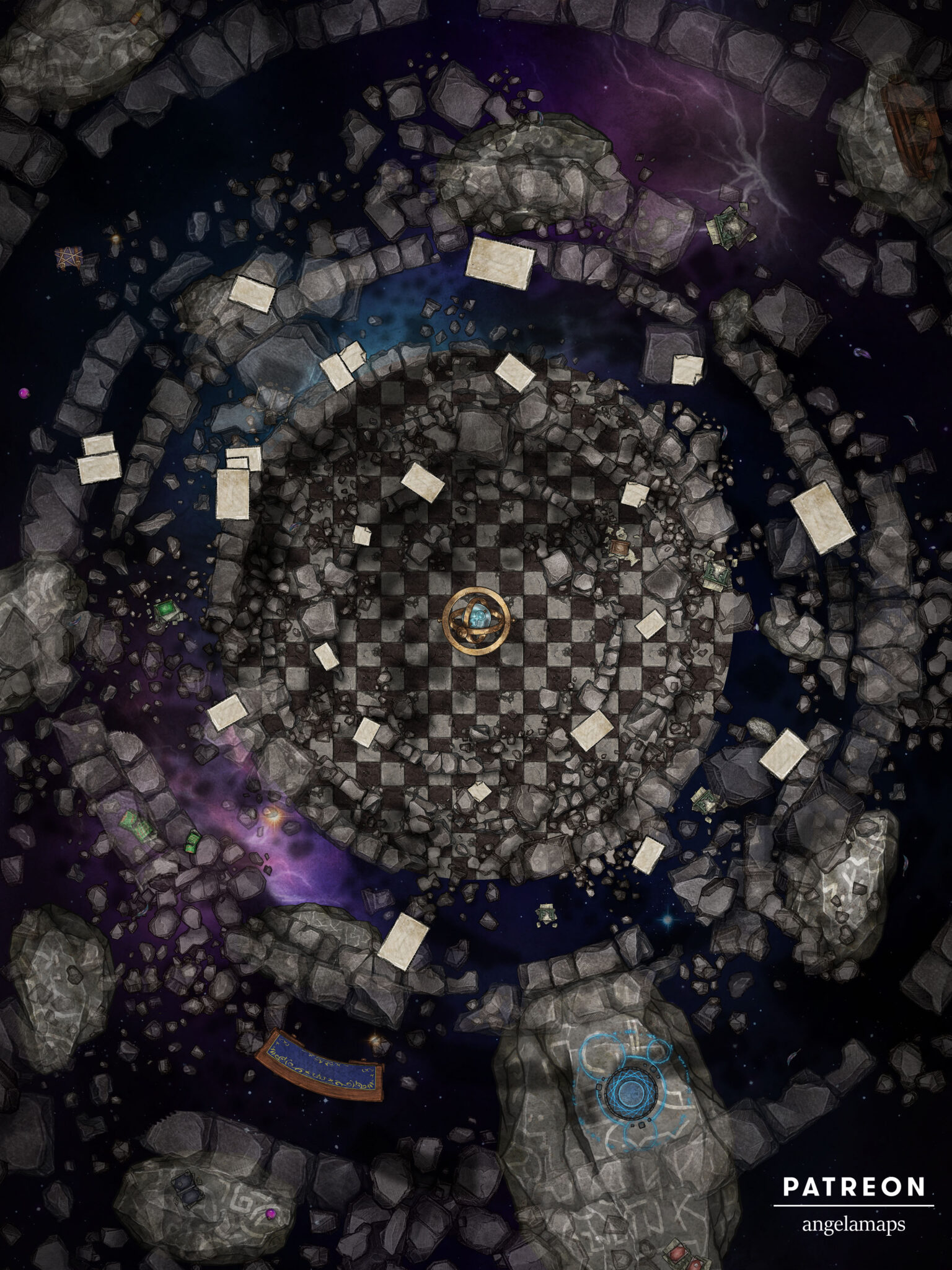 Tower Devastation – Angela Maps – Free Battle Maps for TTRPGs