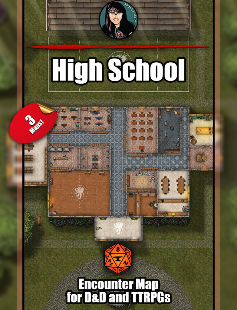 High School – Angela Maps – Free Battle Maps for TTRPGs